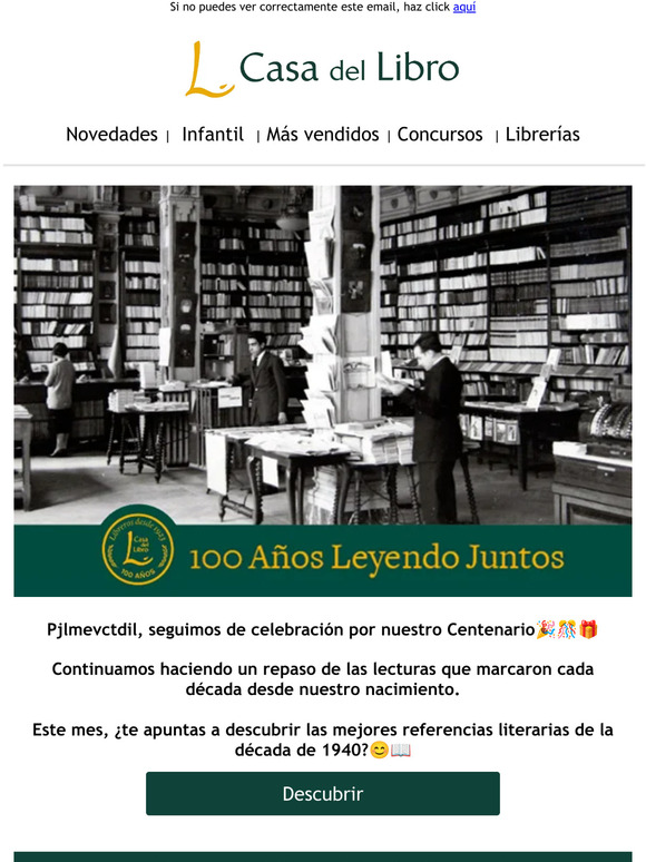 Casa del Libro: —, descubre este mes la década de 1940 [Centenario Casa del Libro 🎉😊] | Milled