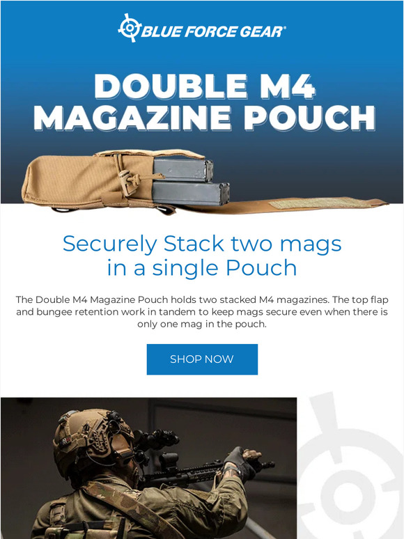 Blue Force Gear: Securely Stack two mags in a single Pouch | Milled