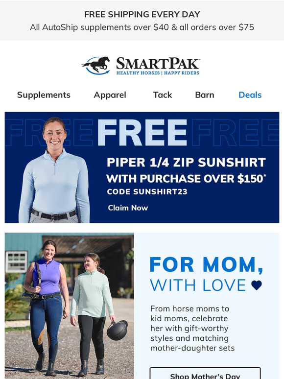 SmartPak Equine: Today & Tomorrow, Get a FREE Sun Shirt | Milled