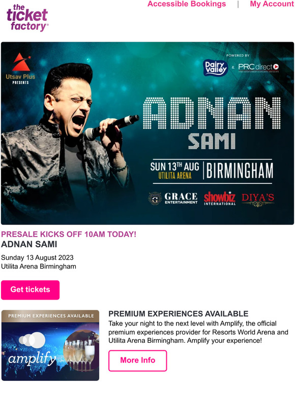 The Ticket Factory: Get your Adnan Sami presale tickets from 10am today ...