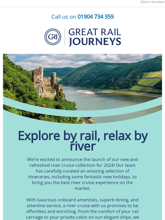 Great Rail Journeys: Discover river cruising in 2024 | Milled