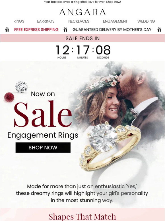Angara: Inside: Engagement Rings @ Sale Prices 💍 | Milled