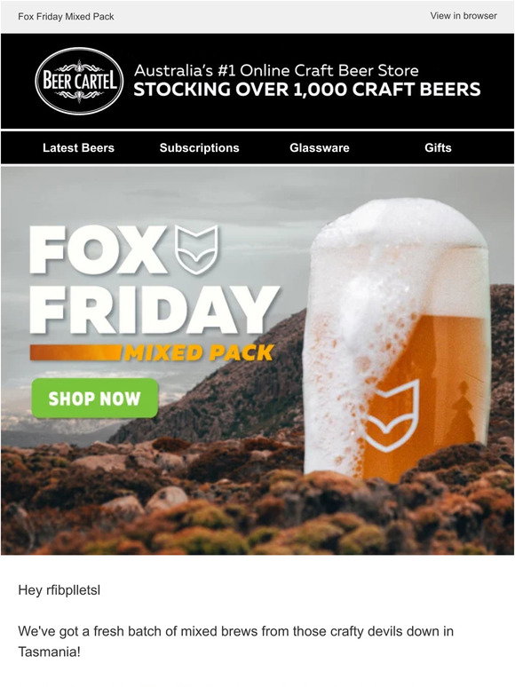 Beer Cartel: What Does The Fox Say? Fox Friday Mixed Pack 🦊🍺 | Milled