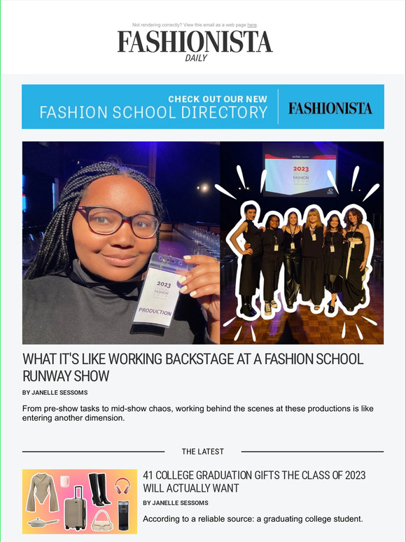 Fashionista: What It's Like Working Backstage at a Fashion School ...