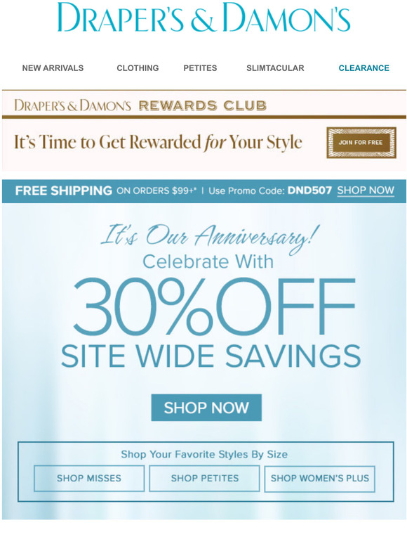 Drapers and Damon's: New, Favorites, Clearance - IT'S ALL 30% OFF | Milled