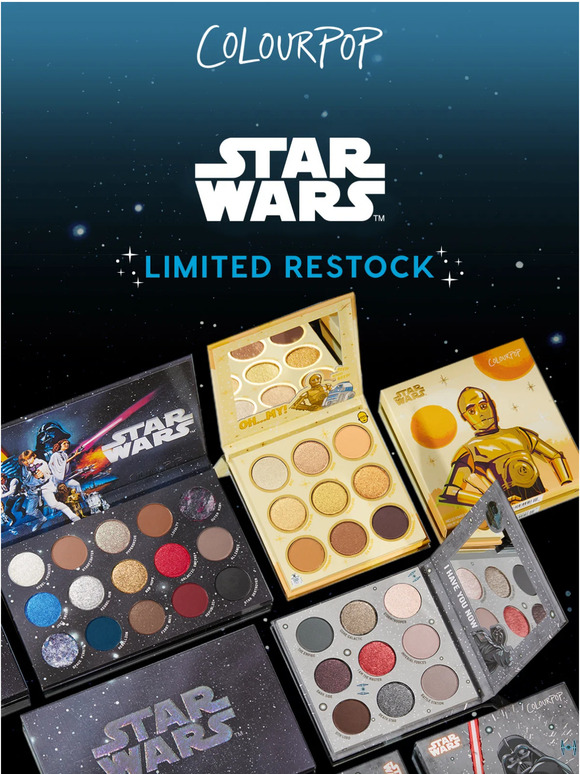ColourPop: Happy Star Wars™ Day - our viral palette is BACK! ⭐ | Milled