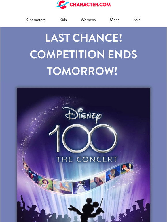 Character: Hi —, Last Chance to Enter our Disney Competition! | Milled