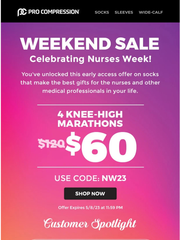 PRO Compression: Early Nurses Week Special 🌟 4 pairs for $60! | Milled