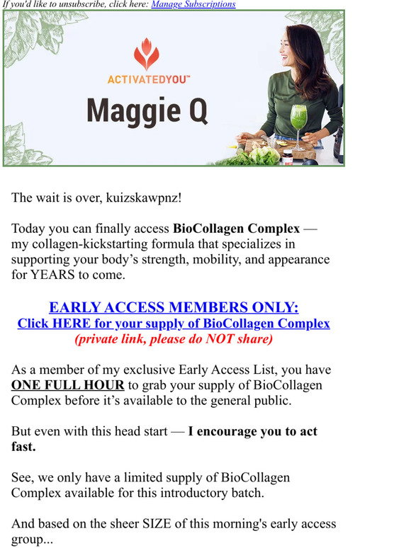 Activated You: BioCollagen Complex is here 🥳 Your Early Access Starts ...