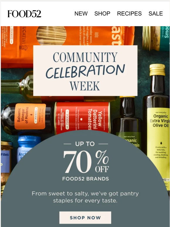 Food52: Final days for up to 70% off—the party’s still going. | Milled