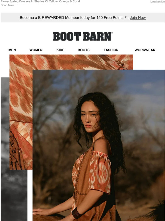 Boot Barn: Dresses In Sunset Hues | Milled