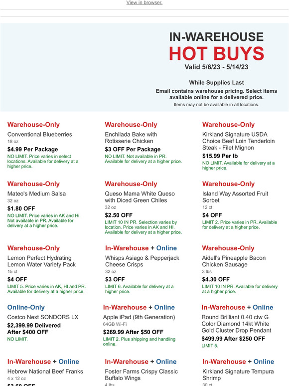 Costco: In-Warehouse Hot Buys Start Tomorrow, 5/6/23! Plus Shop Online ...