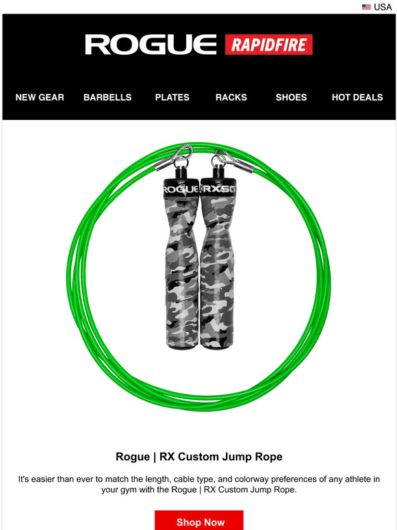 Rogue Fitness: Just Launched: Rogue | RX Custom Jump Rope | Milled
