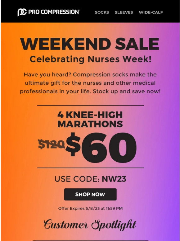 PRO Compression: 4 pairs for $60 🤩 Nurses Week Starts NOW! | Milled