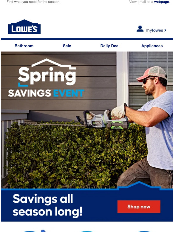 Lowes Email Newsletters: Shop Sales, Discounts, and Coupon Codes
