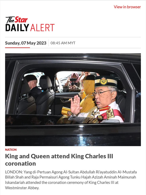 The Star: King and Queen attend King Charles III coronation | Green ...