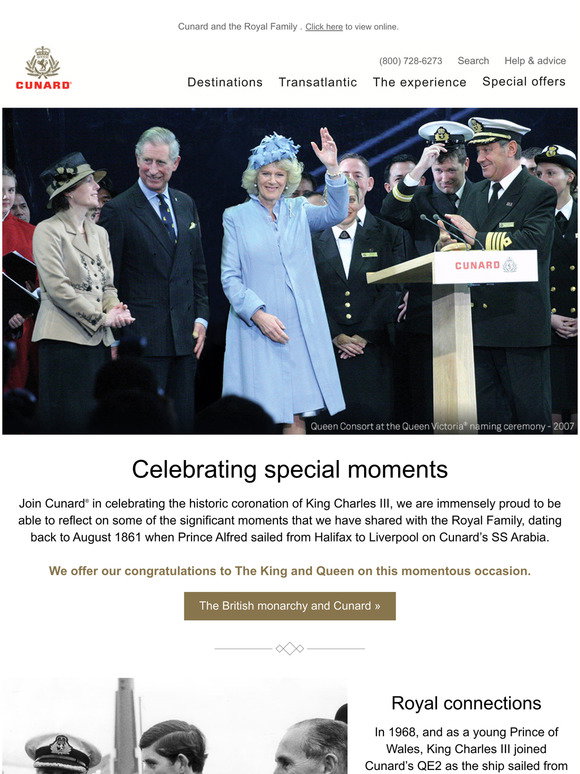 Cunard: Congratulations to The King and Queen | Milled