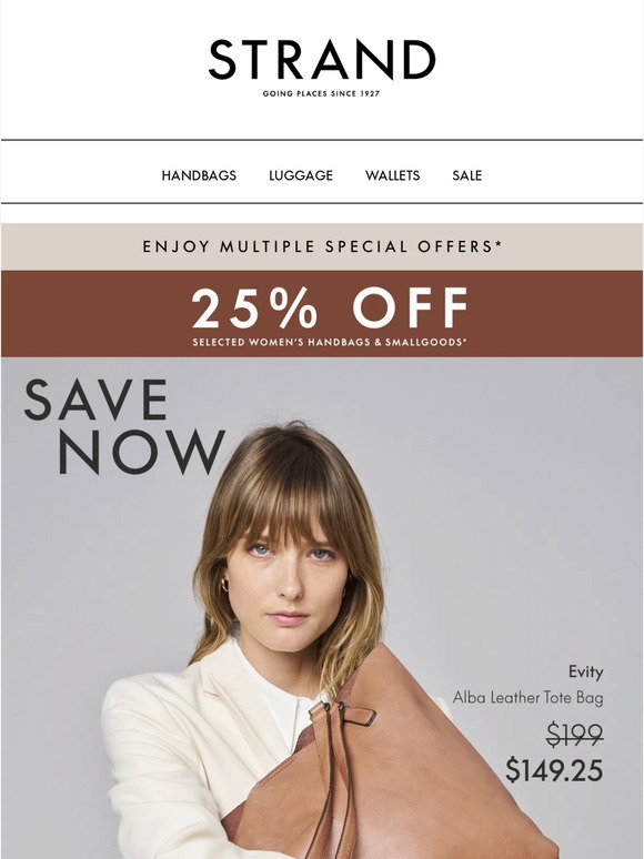 Strandbags: Nice! Gift with purchase + 25% off* | Shop Evity now | Milled