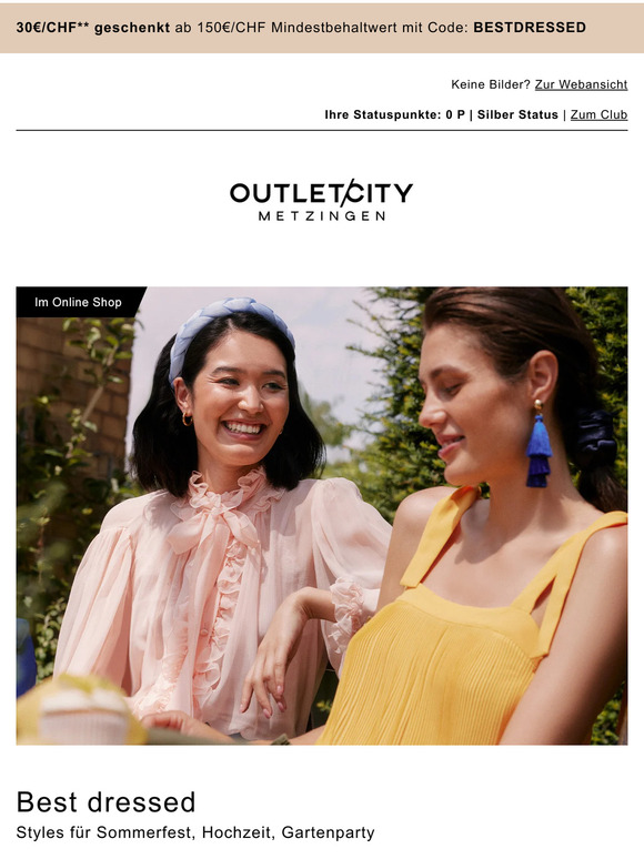 Outletcity: 30€/CHF Gutschein geschenkt - Das Fest kann beginnen | Milled