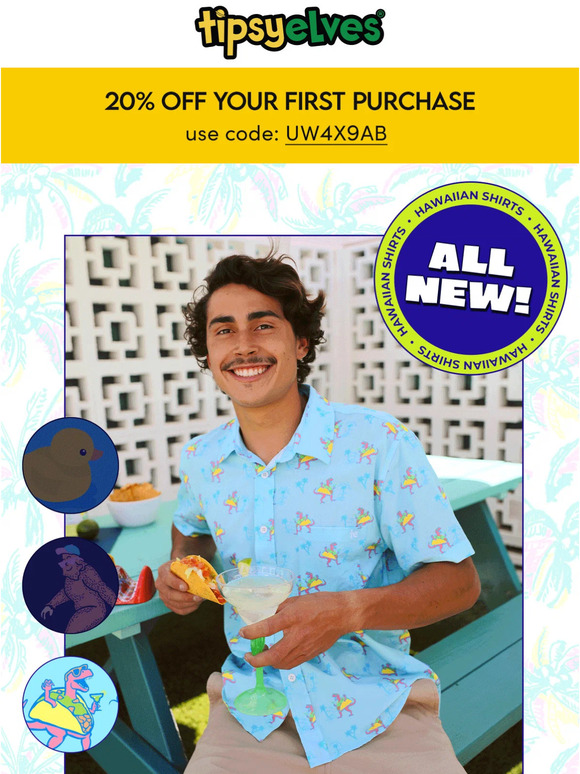 Tipsy Elves: discover Hawaiian shirts for any destination 🐠 | Milled