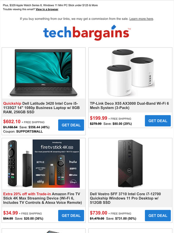 TechBargains: Price Drop on Dell Latitude Laptop | $35 Fire TV Stick 4K ...