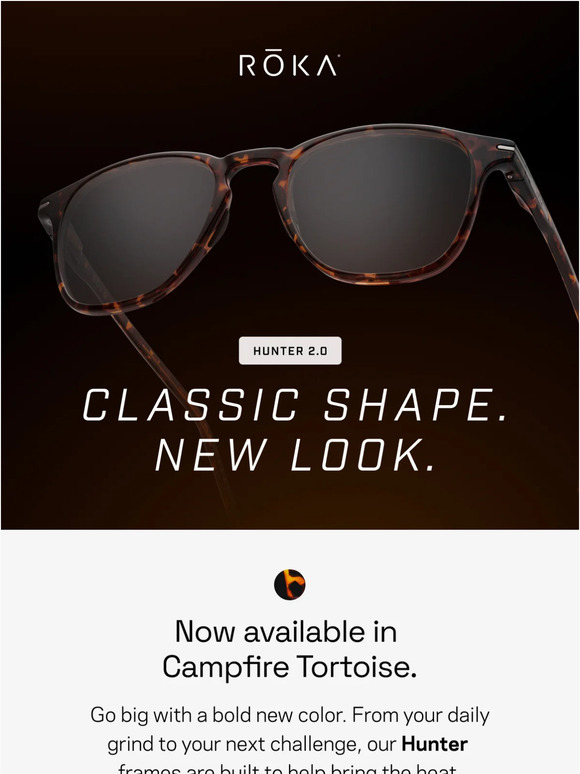 ROKA: Bestselling sunglasses—now in Campfire Tortoise. | Milled