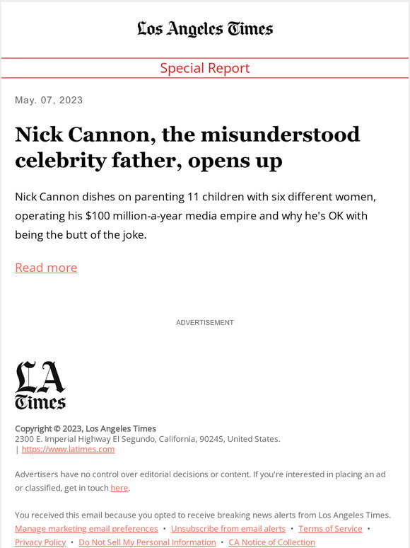 Los Angeles Times: Nick Cannon, the misunderstood celebrity father ...