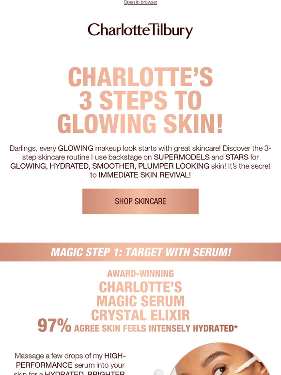 Charlotte Tilbury: 3 Steps To Glowing Skin | Milled