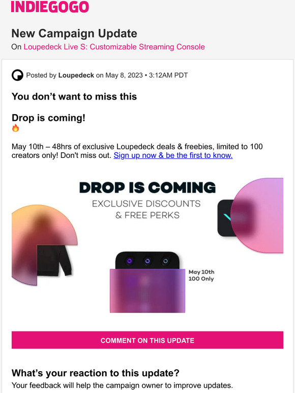 Indiegogo: 📢 Update #6 from Loupedeck Live S: Customizable Streaming Console | Milled