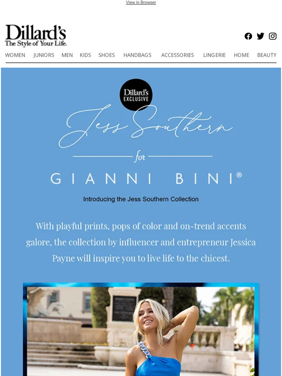Dillard's: Introducing Jess Southern for Gianni Bini | Milled
