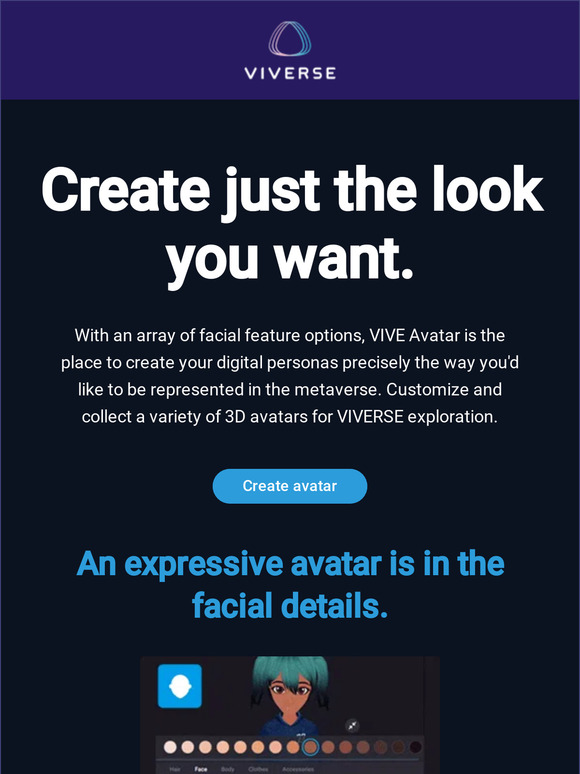 HTC Vive: Full array of facial features for your avatar | Milled