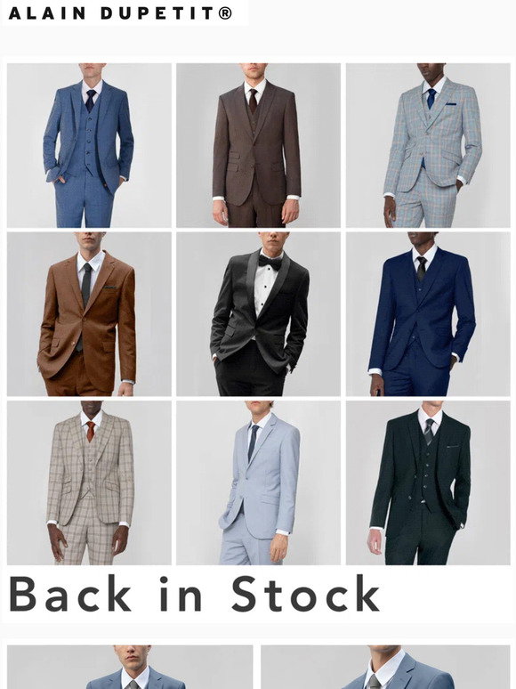 Alain Dupetit: Many Suits Back in Stock | Spring Sale - $49 Royal Blue ...