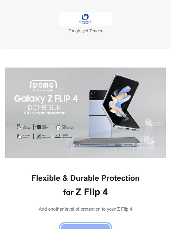 Whitestone Dome: Hybrid protection is ready for the Z flip 4 | Milled