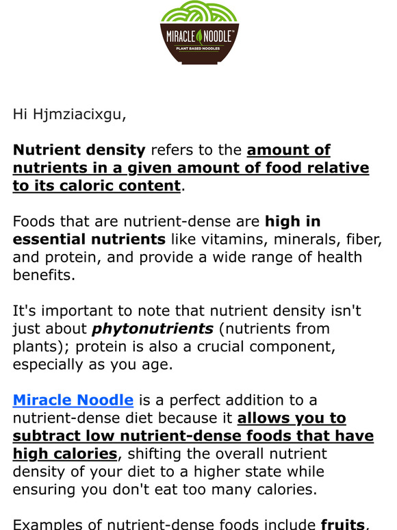 Miracle Noodle: Are You Eating for Nutrient Density or Just Empty ...