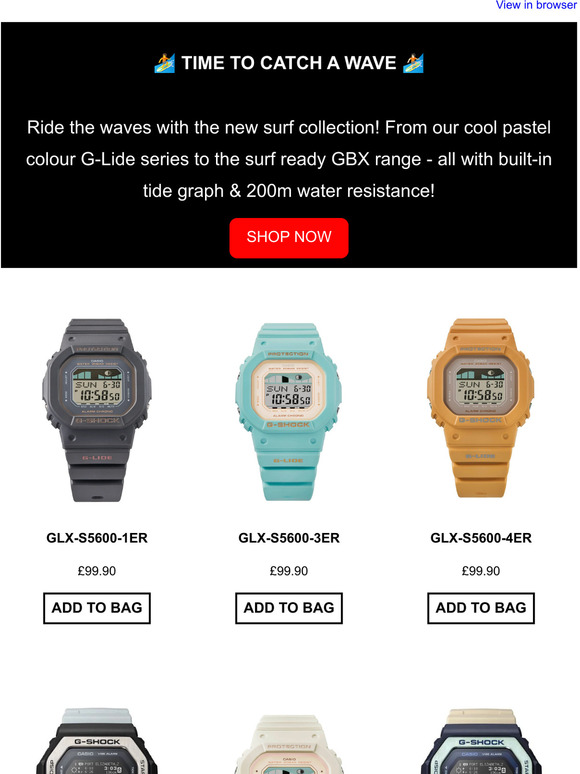 Casio: SURF'S UP! 🏄🏻 The perfect timepiece for those summer waves ...