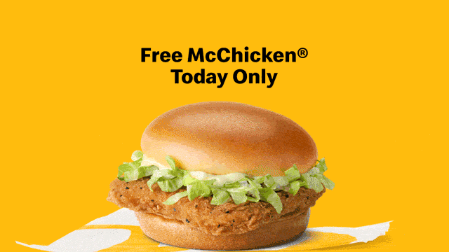 McDonald's: Free McChicken®, today only 🎉 | Milled