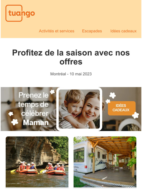 Tuango: Les excursions de l'Ouest | Camping Bivouak | Golf Manitou | Milled