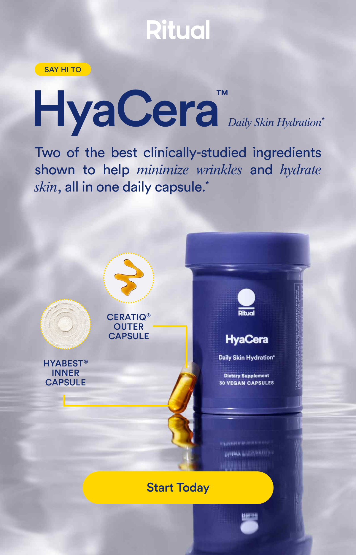 Ritual: Introducing HyaCera™, Daily Skin Hydration* | Milled