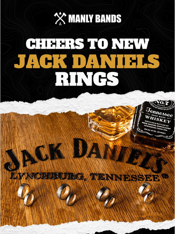 Manly Bands: Sip, Sip, Hooray: New Jack Daniels Rings | Milled