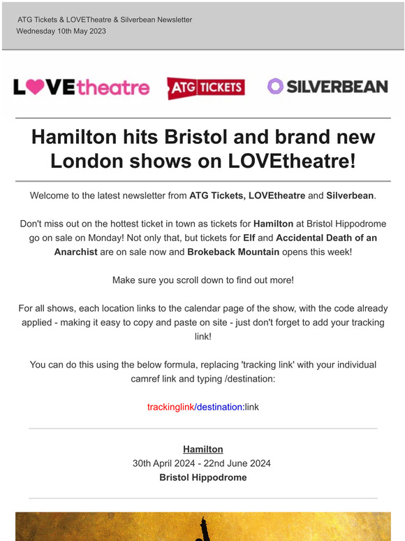 ATG Tickets: Hamilton hits Bristol and brand new London shows on LOVEtheatre! | Milled