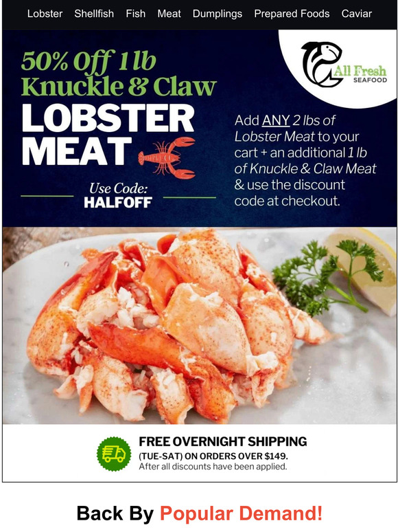 All Fresh Seafood: Your Favorite LOBSTER Deal is Back 🦞 | Milled