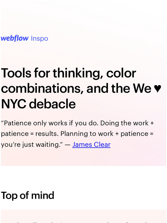 Webflow University: Tools for thinking, color combinations, and the We ...