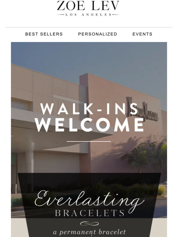Zoe Lev Jewelry: WALK-INS WELCOME | Everlasting Permanent Bracelets ...