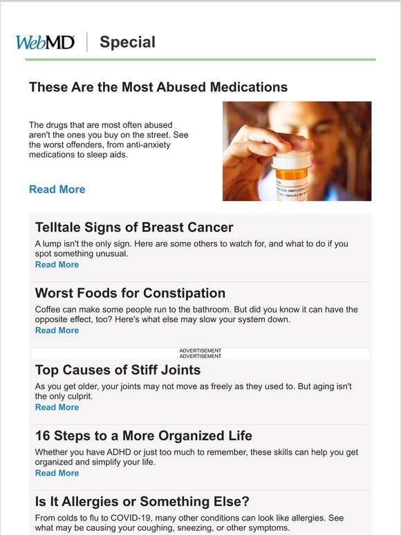 WebMD: These Are the Most Abused Medications | Milled