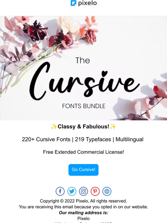 Pixelo: 220+ Elegant & Timeless Cursive Fonts! | Milled
