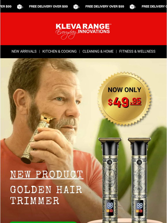 Kleva Range: Introducing: Our New Golden Hair Trimmer, — | Milled
