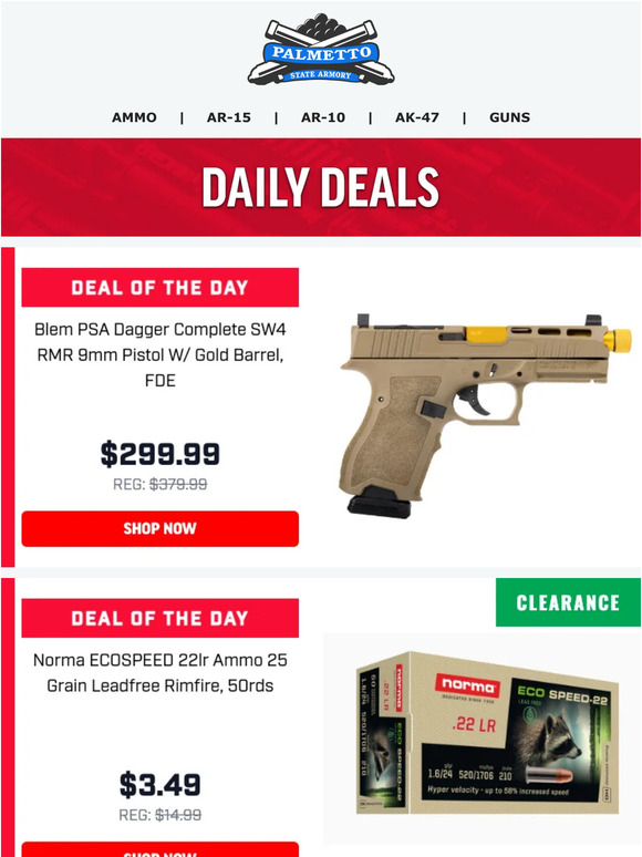 Palmetto State Armory: Deal of the Day | BLEM FDE PSA Dagger Compact ...
