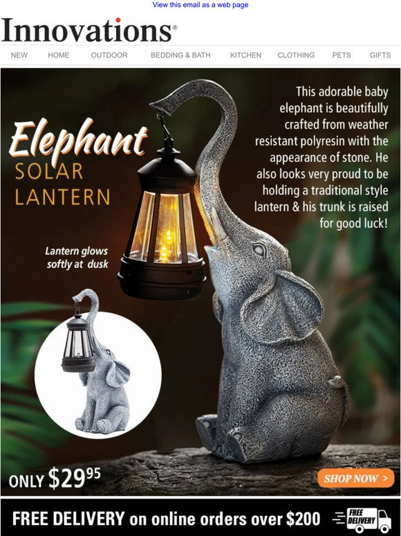 Innovations: Adorable Elephant Solar Lantern | A cute way to light up a ...