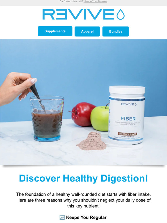 Revive Supplements: 3 Reasons To Increase Your Fiber Intake 📈 | Milled