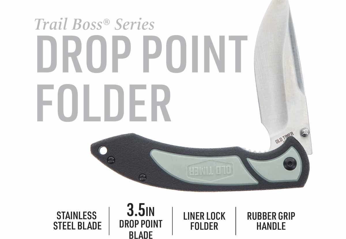 Old Timer: Product Spotlight : Trail Boss® Drop Point Folder | Milled